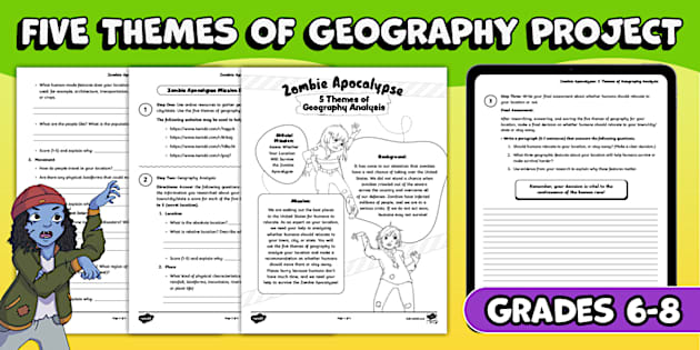 Zombie Apocalypse: 5 Themes of Geography Analysis - Twinkl