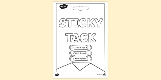 FREE! - Sticky Tack Colouring Sheet | Colouring Sheets