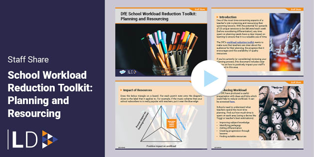 Workload Reduction Toolkit – Planning and Resourcing