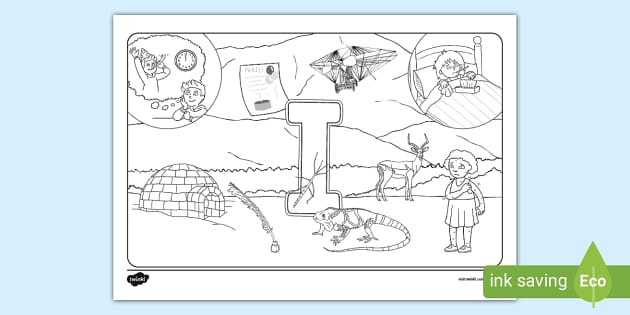* NEW * I Sound Loaded Colouring Sheet, I sound - Twinkl
