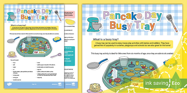 Pancake Day Busy Tray (teacher made) - Twinkl