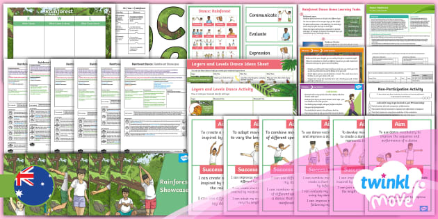 Move PE: Year 3 Rainforest Dance: Unit Pack (teacher made)