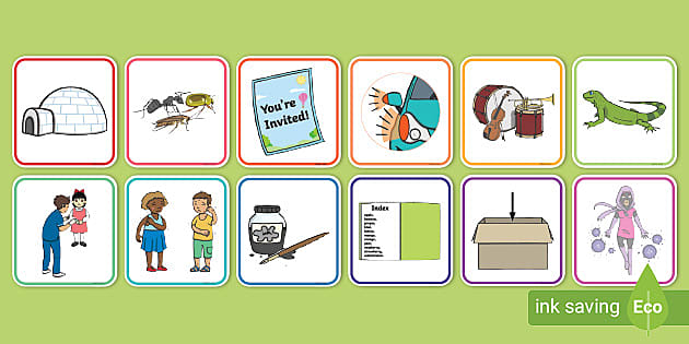Initial Sound Alliteration Picture Cards: Letter i