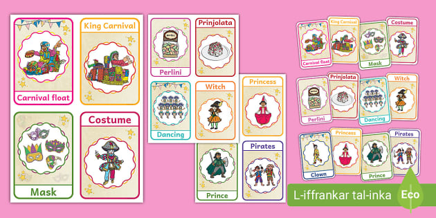 Flashcards: Carnival in Malta (teacher made) - Twinkl