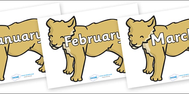 Months of the Year on Puppy (Hecho por educadores) - Twinkl