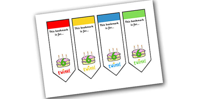 👉 Personalised Birthday Bookmarks | EYFS - Resources | Twinkl