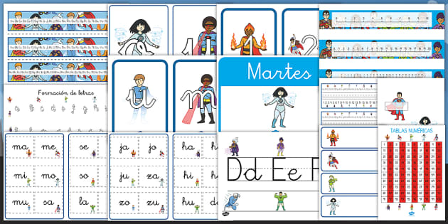 Decoración de la clase: Superhéroes (Hecho por educadores)