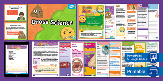 Gross Science Activity Pack for 3rd-5th Grade (teacher made)