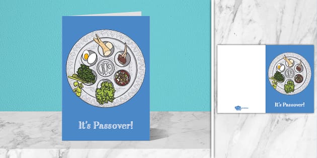 Seder Dish Passover Card | Twinkl Party (teacher made)