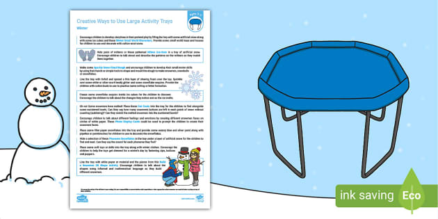 Winter Activities for Early Years - Tray (New EYFS 2021)