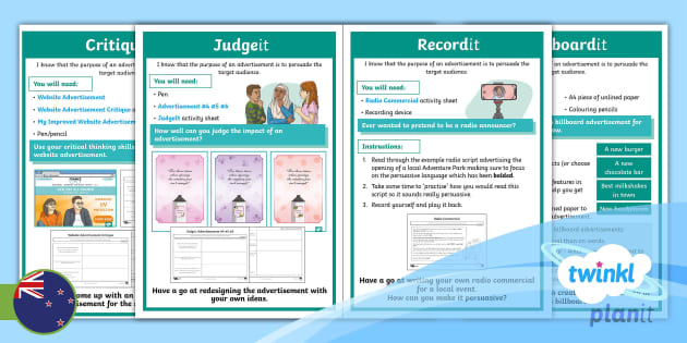 Phase 2: Writing to Persuade Advertising: ChallengeIt Cards