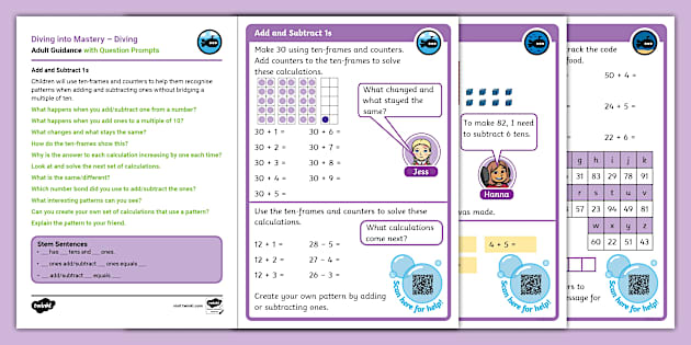 👉 White Rose Maths Compatible Step 5 Y2 Add and Subtract 1s