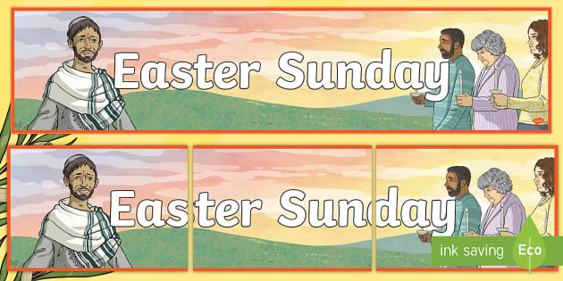 Easter Sunday Display Banner (Hecho por educadores) - Twinkl