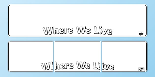 Where We Live Collaborative Drawing Display Banner Twinkl