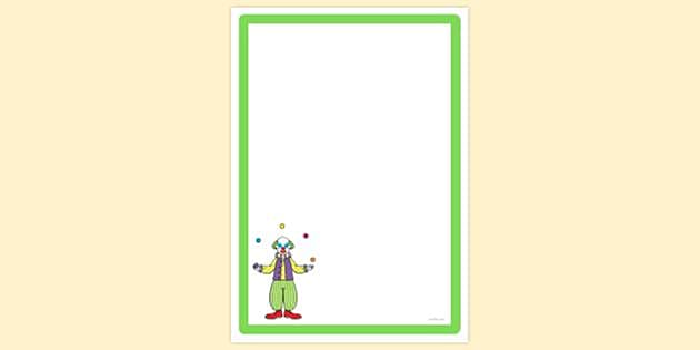 Simple Blank Juggling Ball Page Border | Twinkl - Twinkl