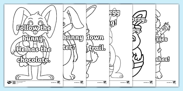 Easter Bunny Quotes Colouring Pages Pack (teacher made)