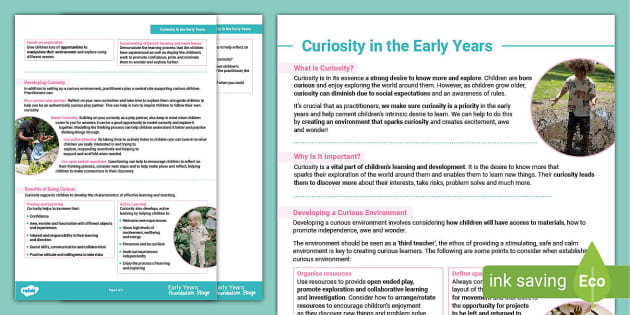 Curiosity in the Early Years | CPD | Twinkl (teacher made)