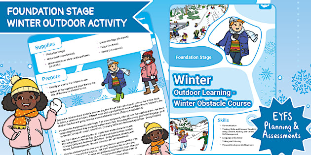 Foundation Stage Outdoor Learning Winter Obstacle Course