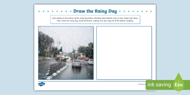 Draw the Rainy Day Art Activity (teacher made) - Twinkl