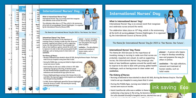 LKS2 International Nurses' Day Differentiated Reading Comprehension ...