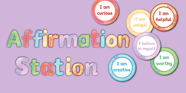 Watercolour-Themed Affirmation Station Display Pack - Twinkl