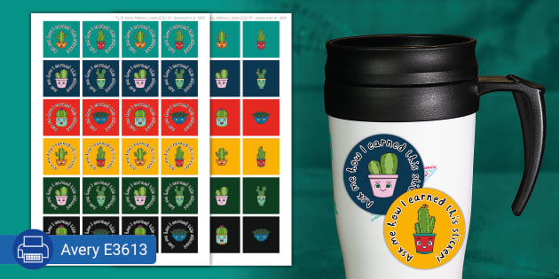 Cute Cacti | Back to School | Adventure Colours | Reward Stickers