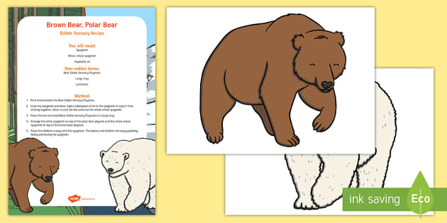 Brown Bear, Polar Bear Edible Sensory Recipe - Twinkl