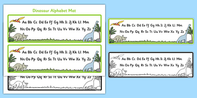 Dinosaur Upper and Lower Case Alphabet Mat - Twinkl