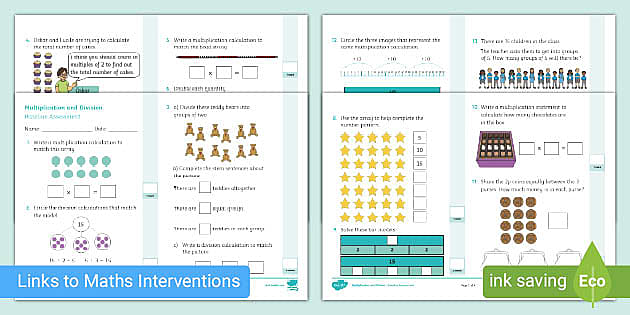 👉 Year 2 Multiplication and Division Baseline Assessment
