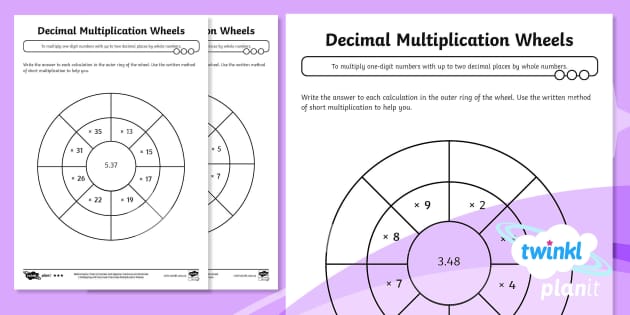 Year 6 Decimals: Multiplying with Decimals Home Learning