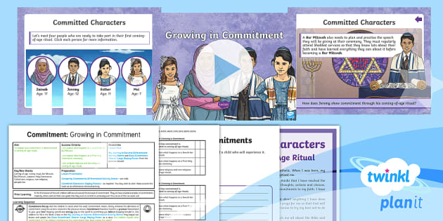 PlanIt RE: Commitment: Growing in Commitment Year 5 Lesson 2