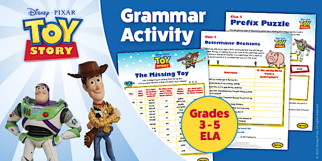 Toy Story: Grammar Mystery for 3rd-5th Grade