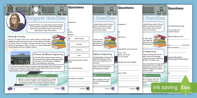 LKS2 Margaret Hamilton Differentiated Reading Comprehension
