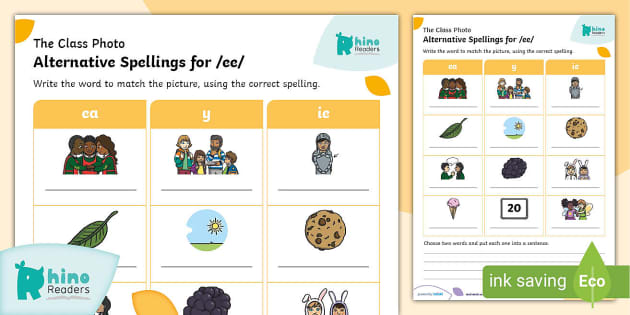 Level 5c The Class Photo: Alternative Spellings - Twinkl