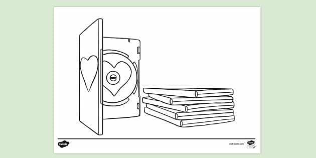 DVD_Cases Colouring Sheet | Colouring Sheets - Twinkl