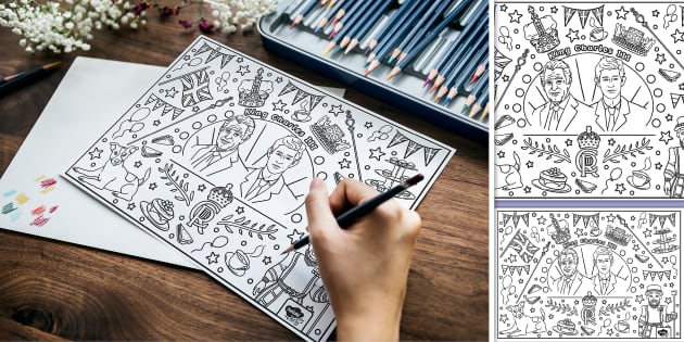King Charles III Colouring Sheet | Twinkl Party - Twinkl
