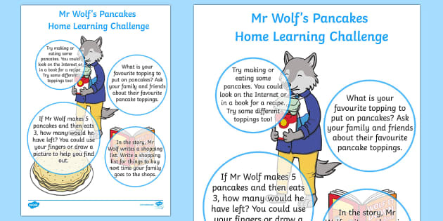 Home Learning Challenge Sheet Nursery FS1 to Support Teaching on Mr Wolfs