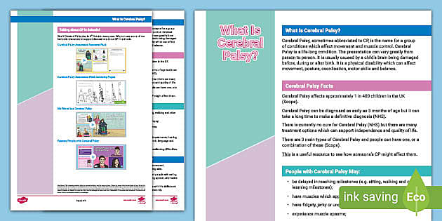 What Is Cerebral Palsy? Adult Guidance Sheet (teacher made)