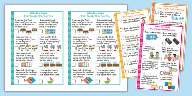 👉 EYFS Math Target Bookmark Pack: White Rose Maths Summer Term