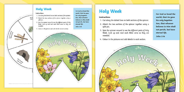 Holy Week Spinner (teacher made) - Twinkl