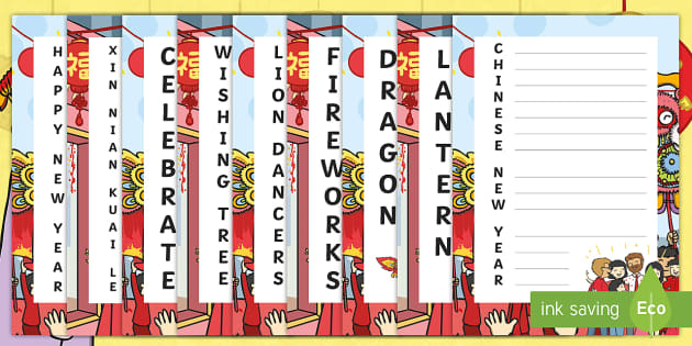 Dragons in the City: Chinese New Year Acrostic Poem Sheets