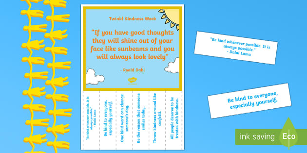 Kindness Week 'Kind Thoughts' Tear-Off Strip Display Poster