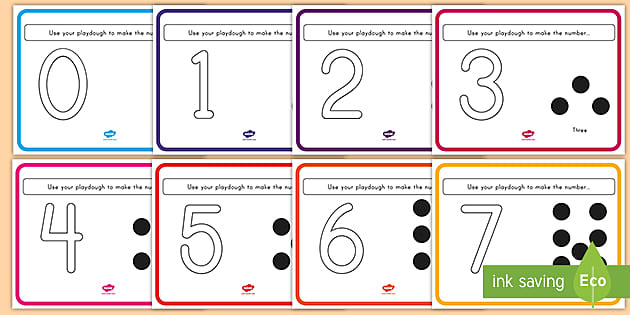 Kindergarten Numbers 0-10 Playdough Mats (teacher made)