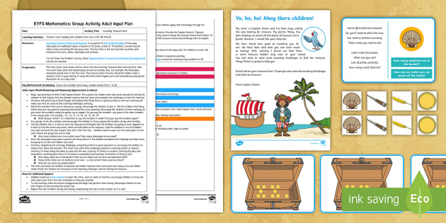 EYFS Maths: A Counting Treasure Hunt Group Activity Adult Input Plan and
