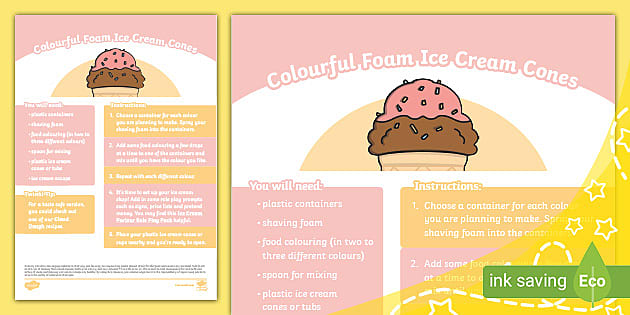 Colourful Foam Ice Cream Cones (teacher made) - Twinkl