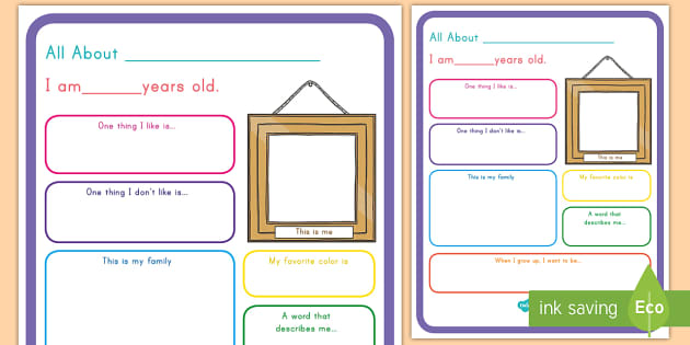 All About Me Poster (teacher made)