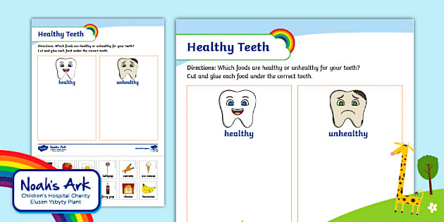 FREE! - Healthy Teeth Activity Sheet (teacher made) - Twinkl