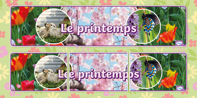 Banderole d'affichage : Le printemps (professor feito) Banderole d'affichage : Le printemps (professor feito)