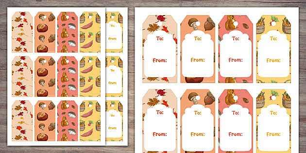 Autumn Gift Tags | Twinkl Party (teacher made) - Twinkl