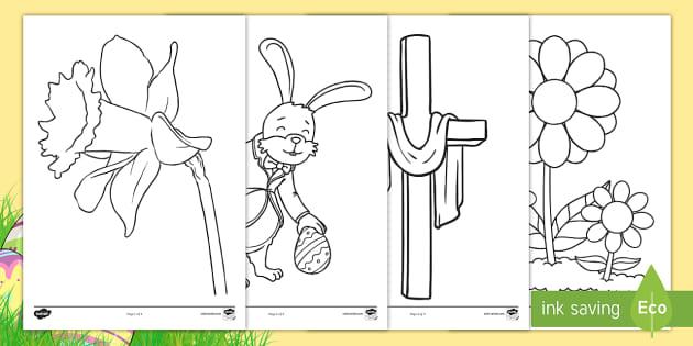 Easter Colouring Pages English/Portuguese - Easter Colouring Coloring ...